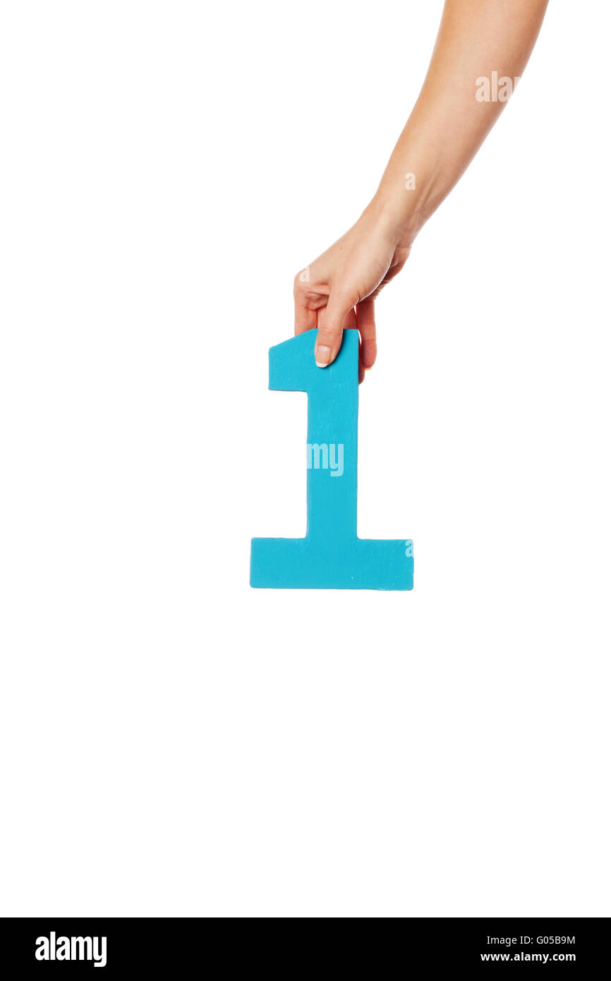 hand holding up the number one from the top Stock Photo - Alamy