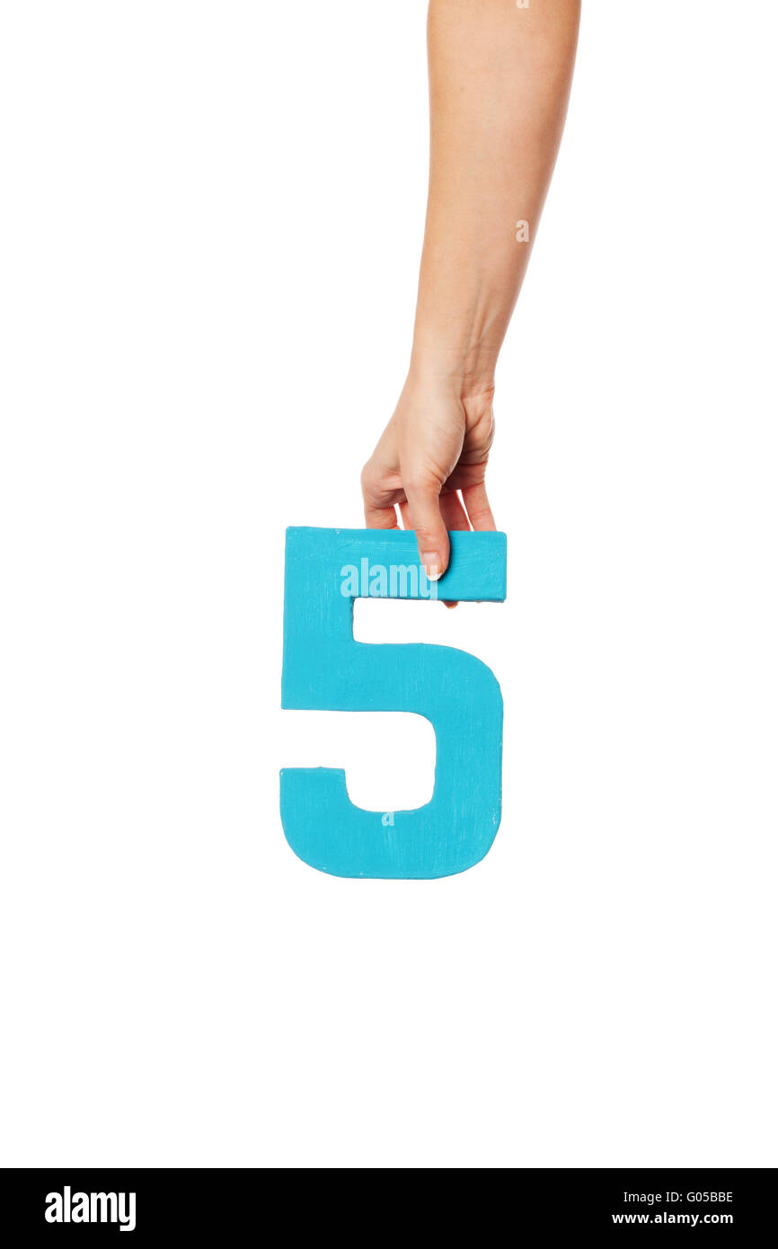 hand holding up the number five from the top Stock Photo - Alamy