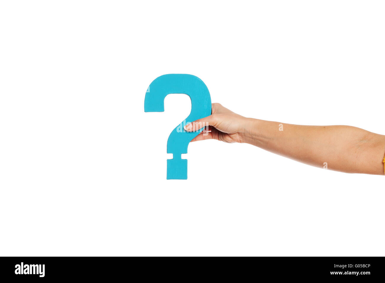hand holding up a question mark from the right Stock Photo - Alamy
