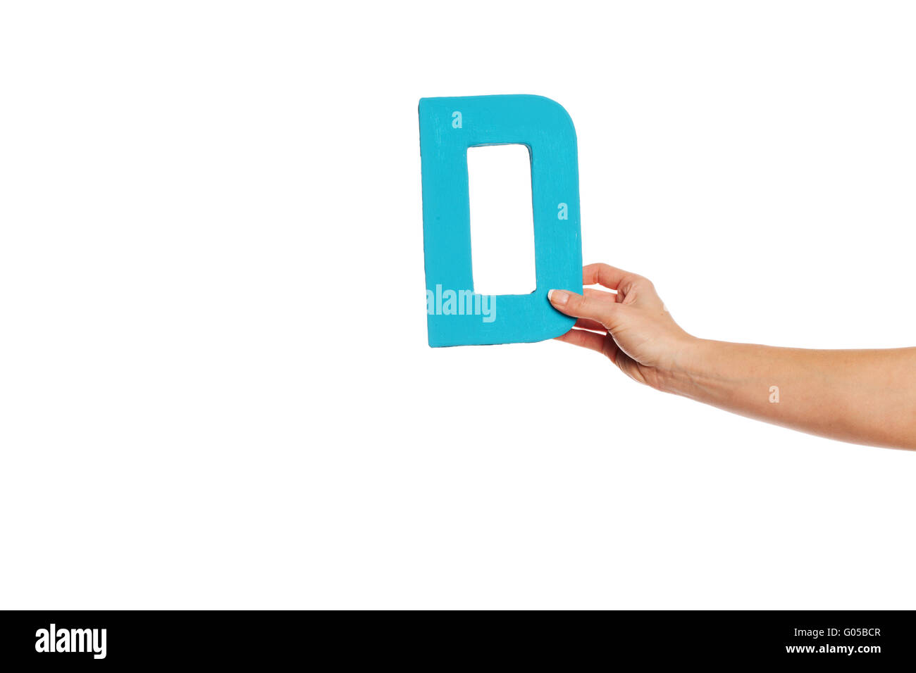 hand holding up the letter D from the right Stock Photo - Alamy