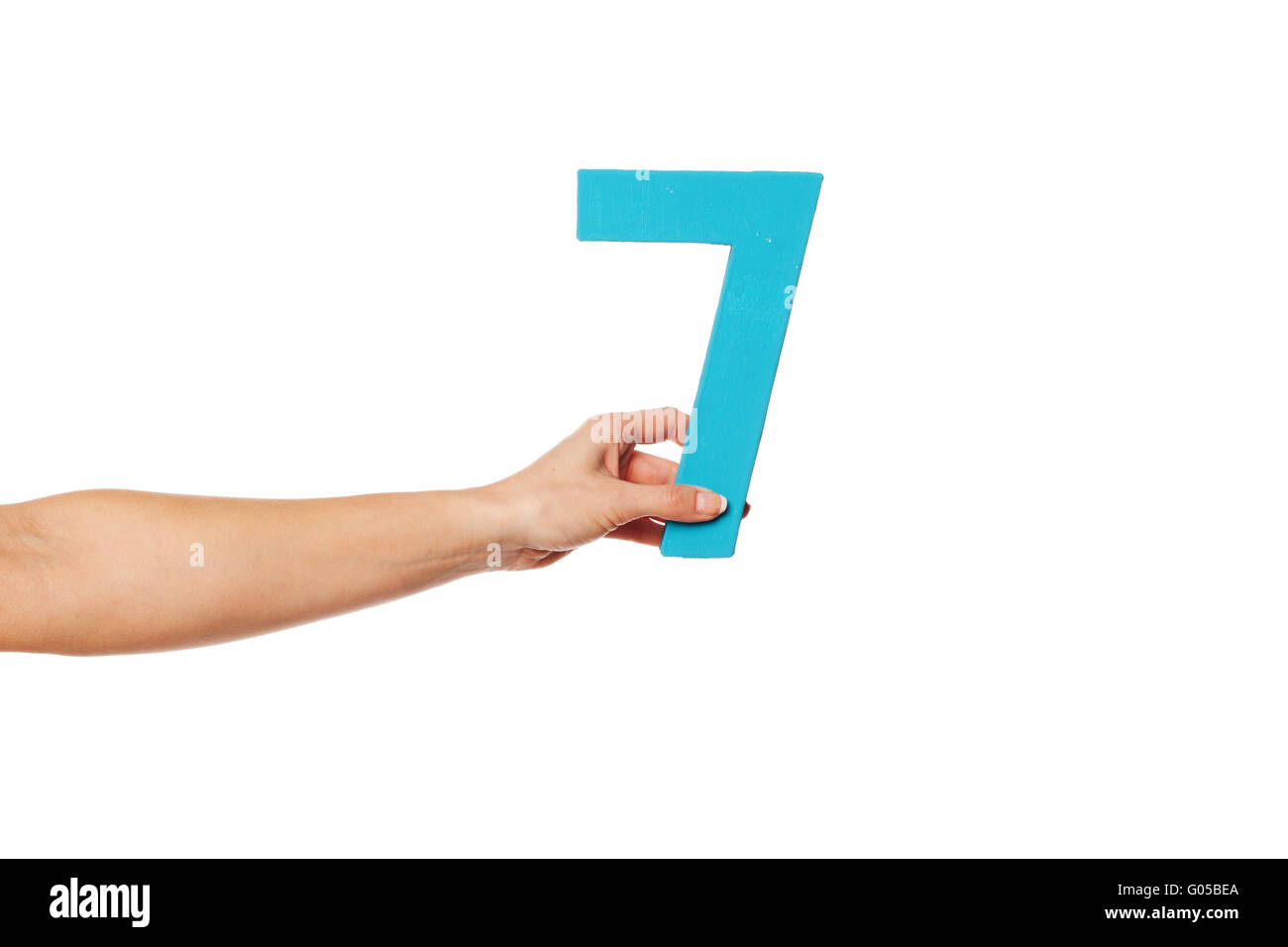 hand holding up the number seven from the left Stock Photo - Alamy