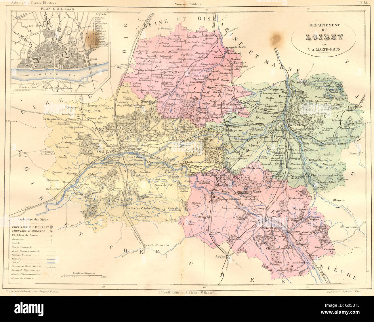 Map of loiret hi-res stock photography and images - Alamy