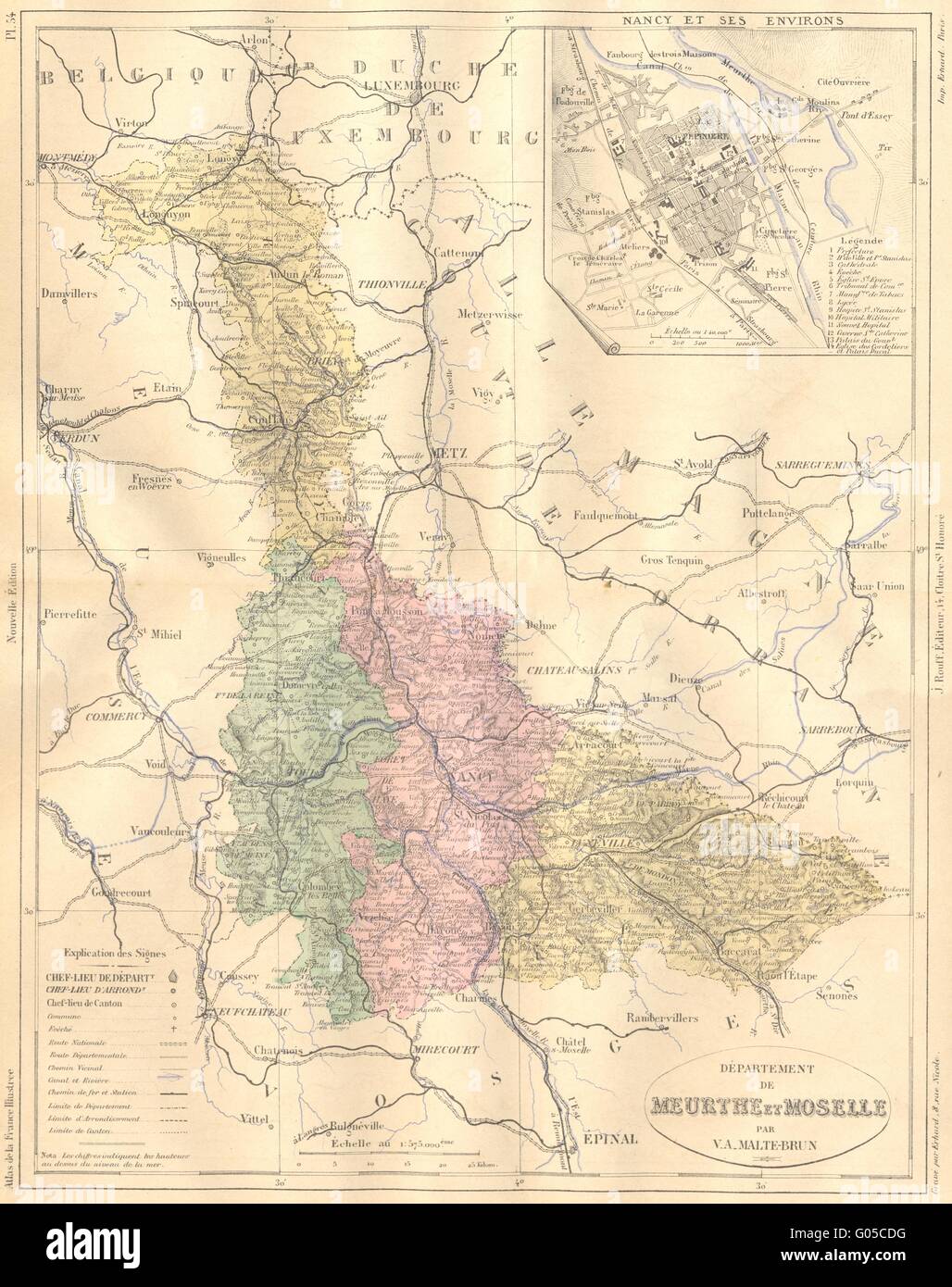 Nancy map hi-res stock photography and images - Alamy