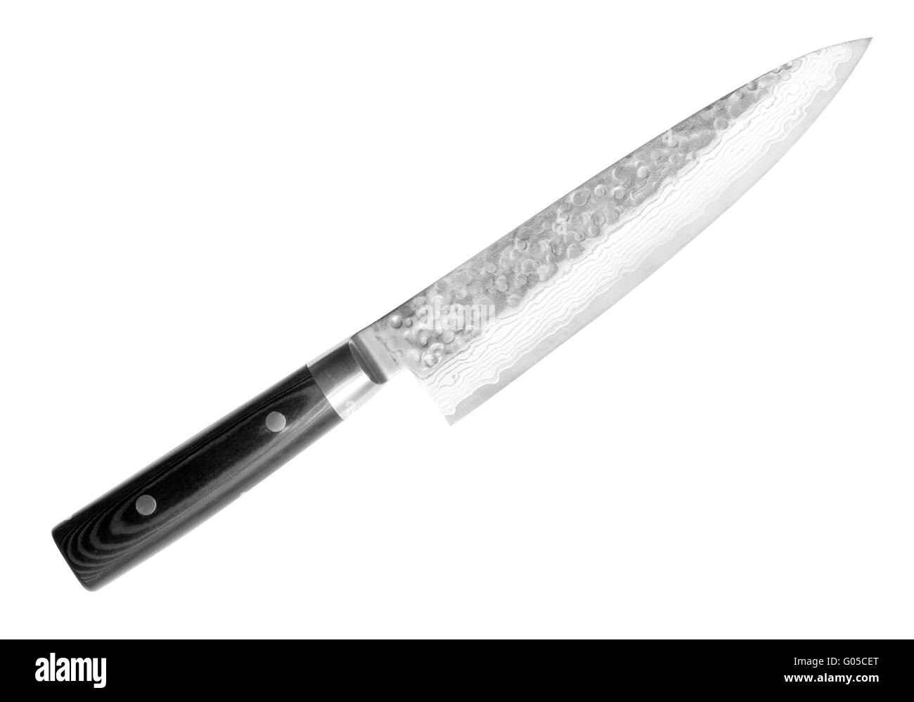 Damascus kitchen knife Cut Out Stock Images & Pictures - Alamy