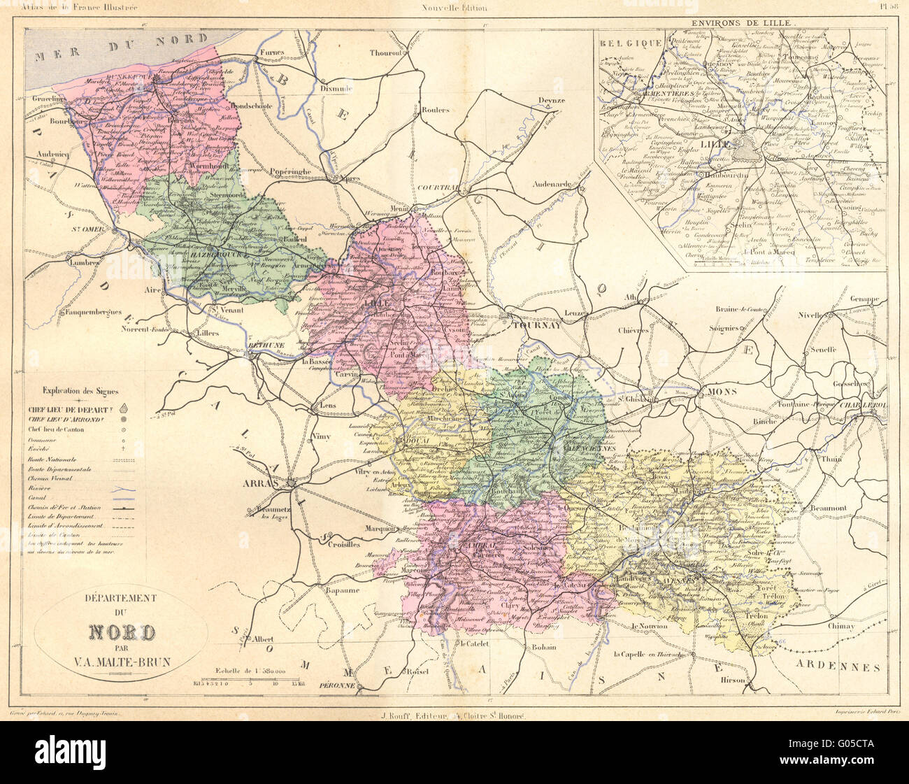 Map of lille france hi-res stock photography and images - Alamy