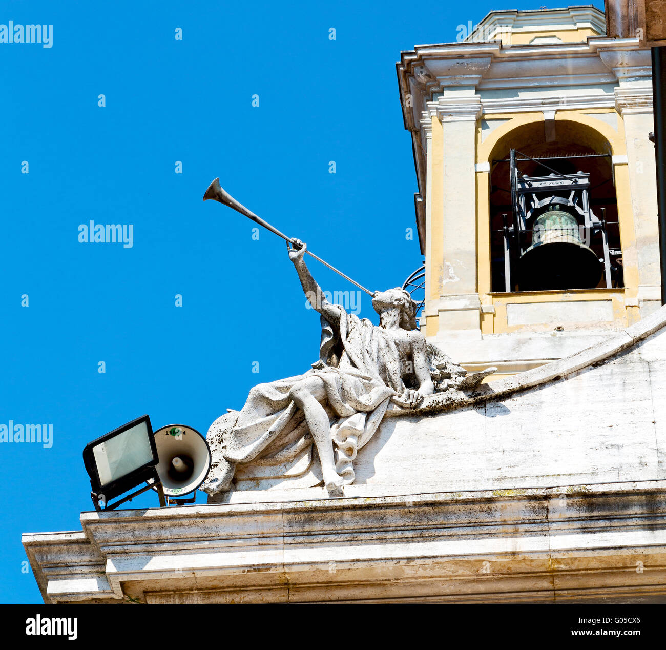 marble in old historical construction italy europe milan and statue ...