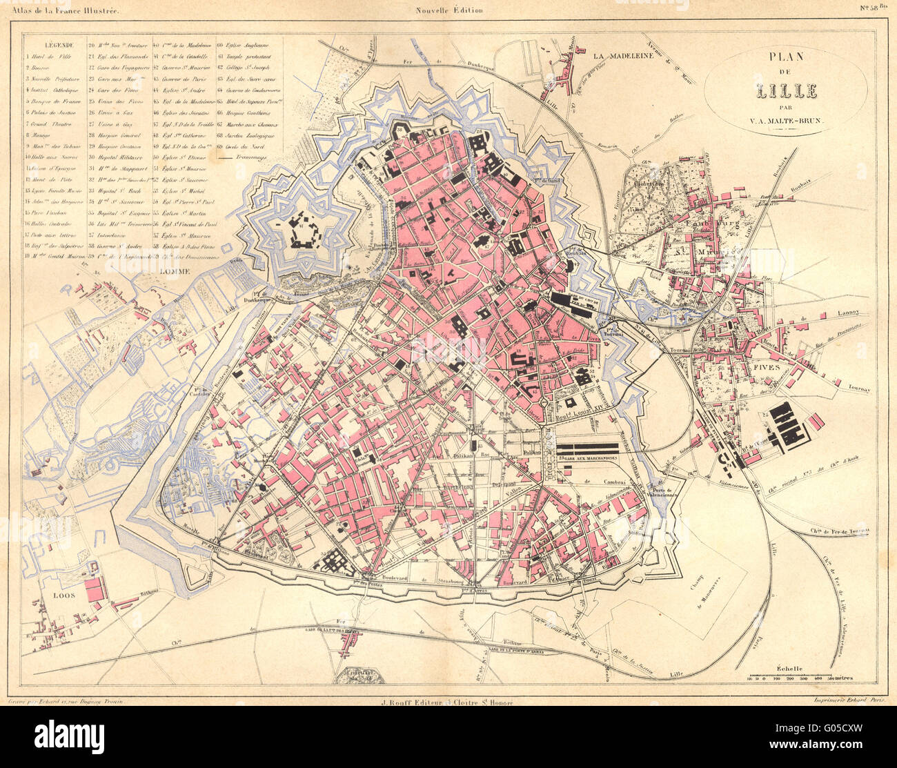 Map of lille france hi-res stock photography and images - Alamy