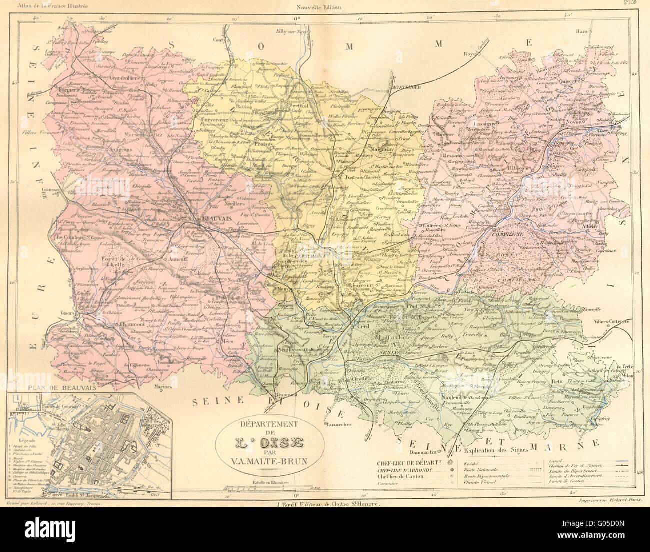 Beauvais map hi-res stock photography and images - Alamy