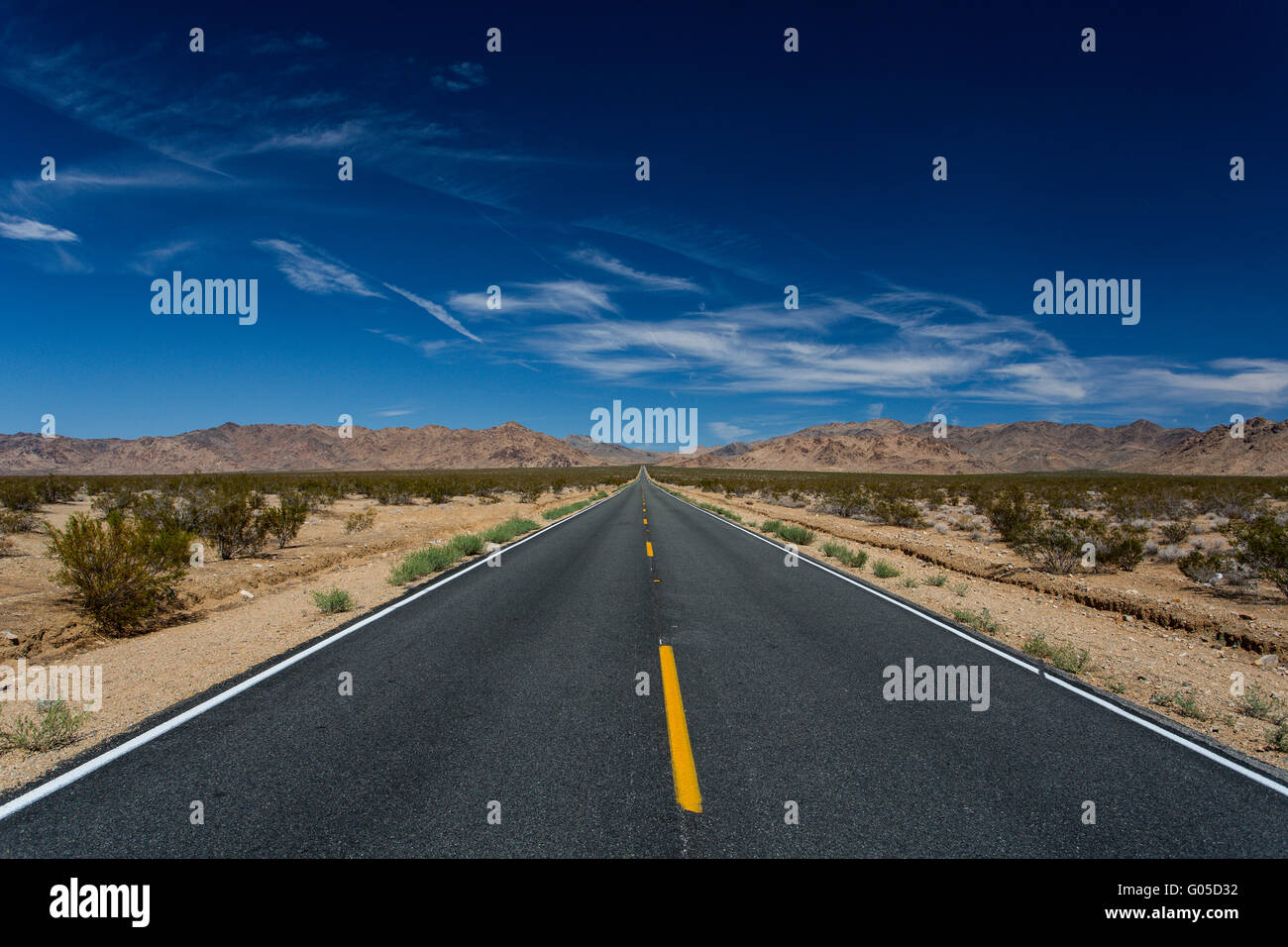 Endless wide nature in the Mojave Desert in Nevada Stock Photo - Alamy