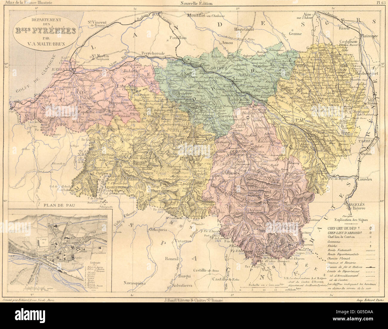 Map pau france hi-res stock photography and images - Alamy