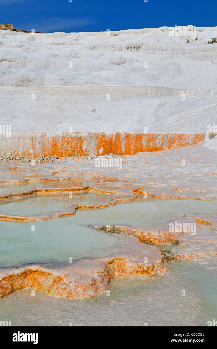 unique abstract in pamukkale turkey asia the old calcium bath and ...
