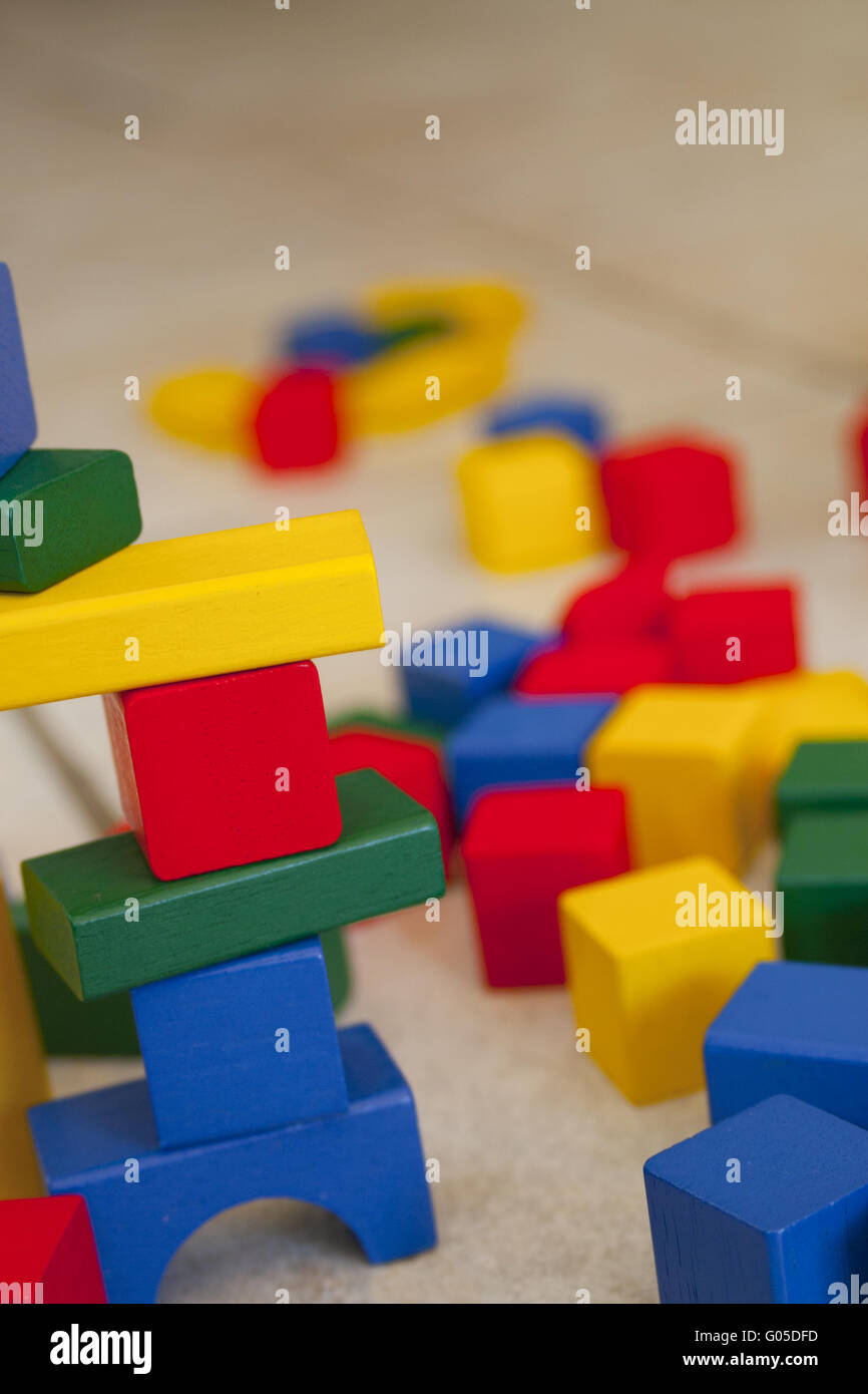 toy brick in a nursery Stock Photo - Alamy
