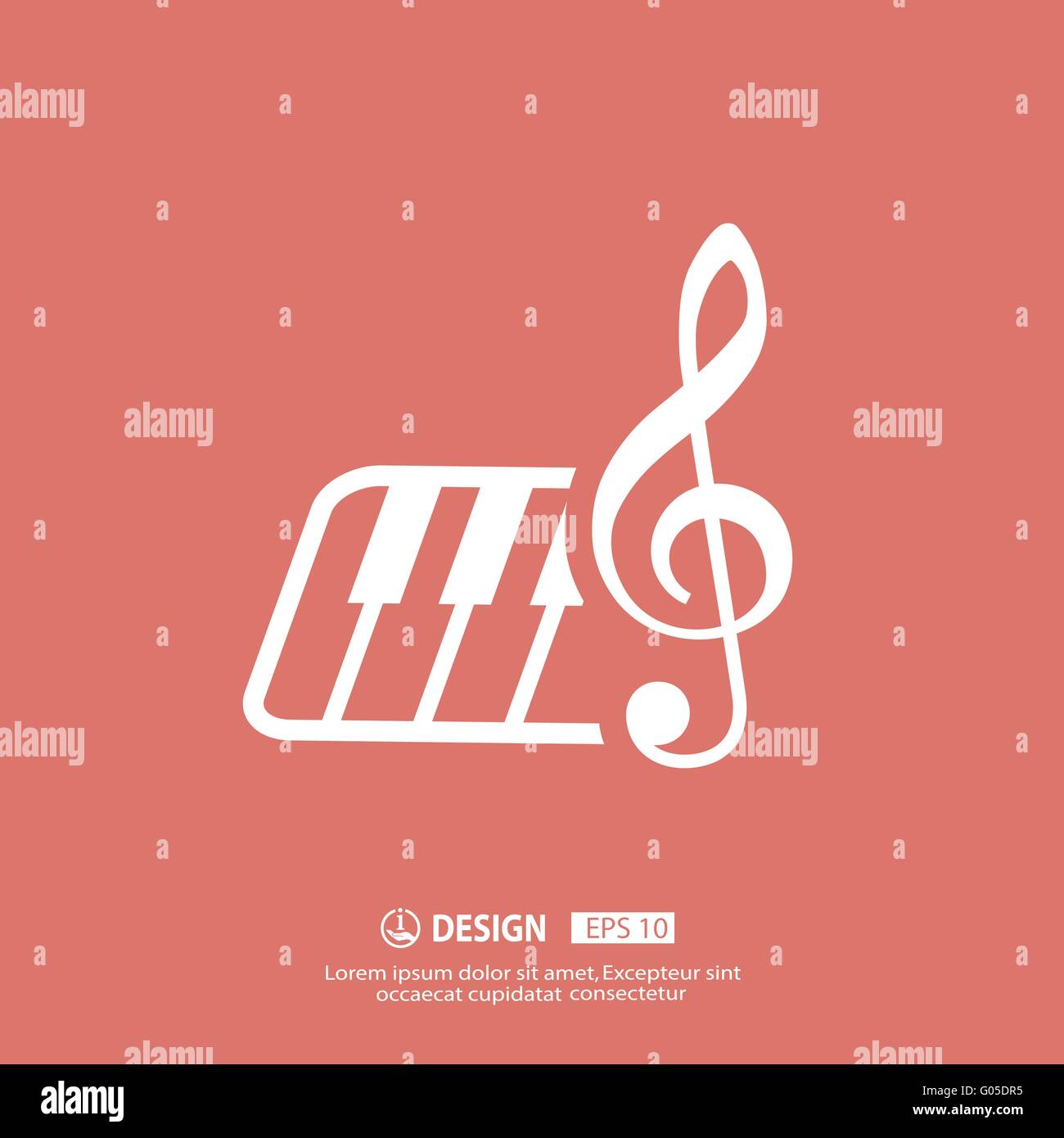music key and keyboard icon Stock Vector Image & Art - Alamy