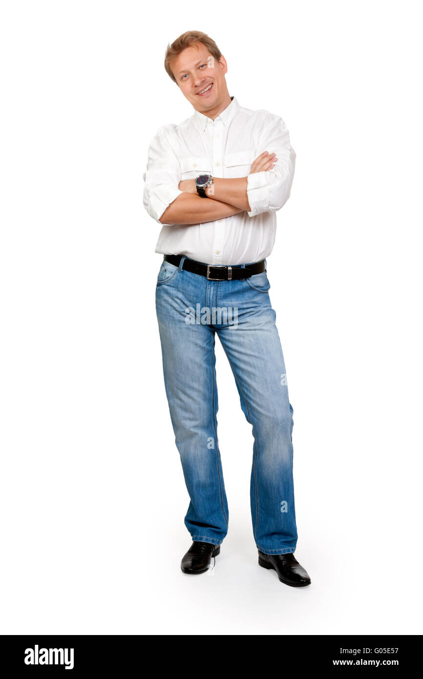 portrait of the man in the full-length studio Stock Photo - Alamy
