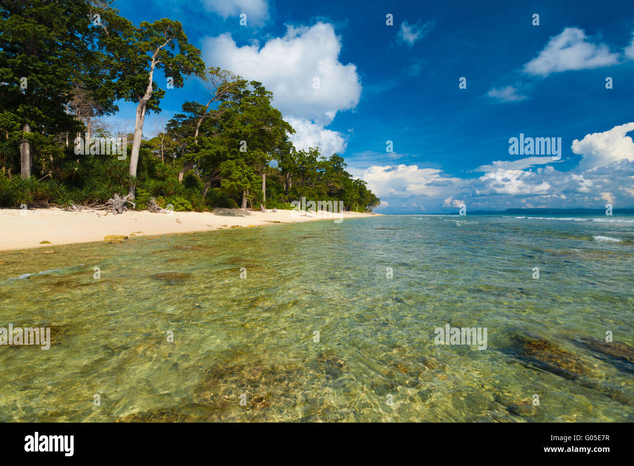 Shallow Crystal Clear Water Wild Pristine Beach Stock Photo - Alamy