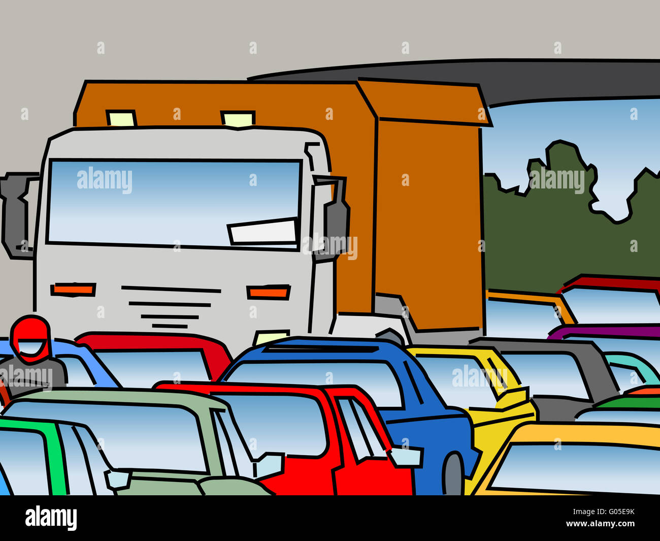 Endless stream of traffic Stock Photo - Alamy