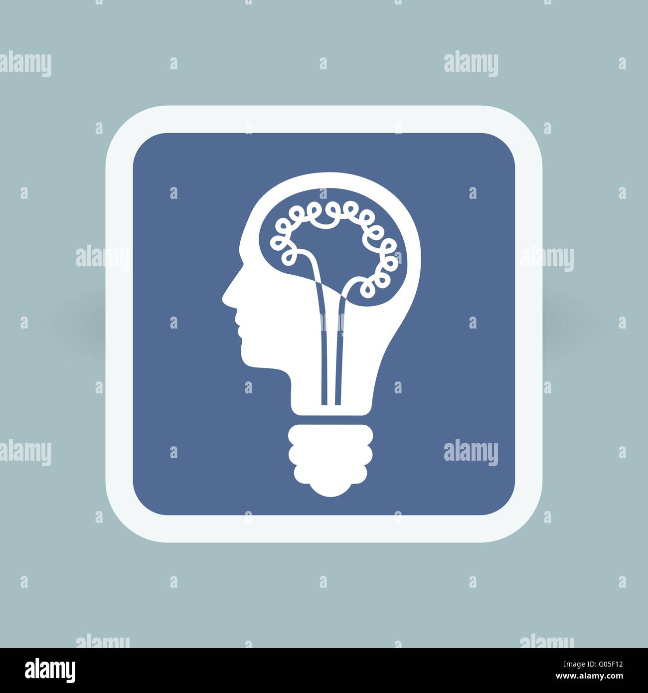 bulb AND head icon Stock Vector Image & Art - Alamy