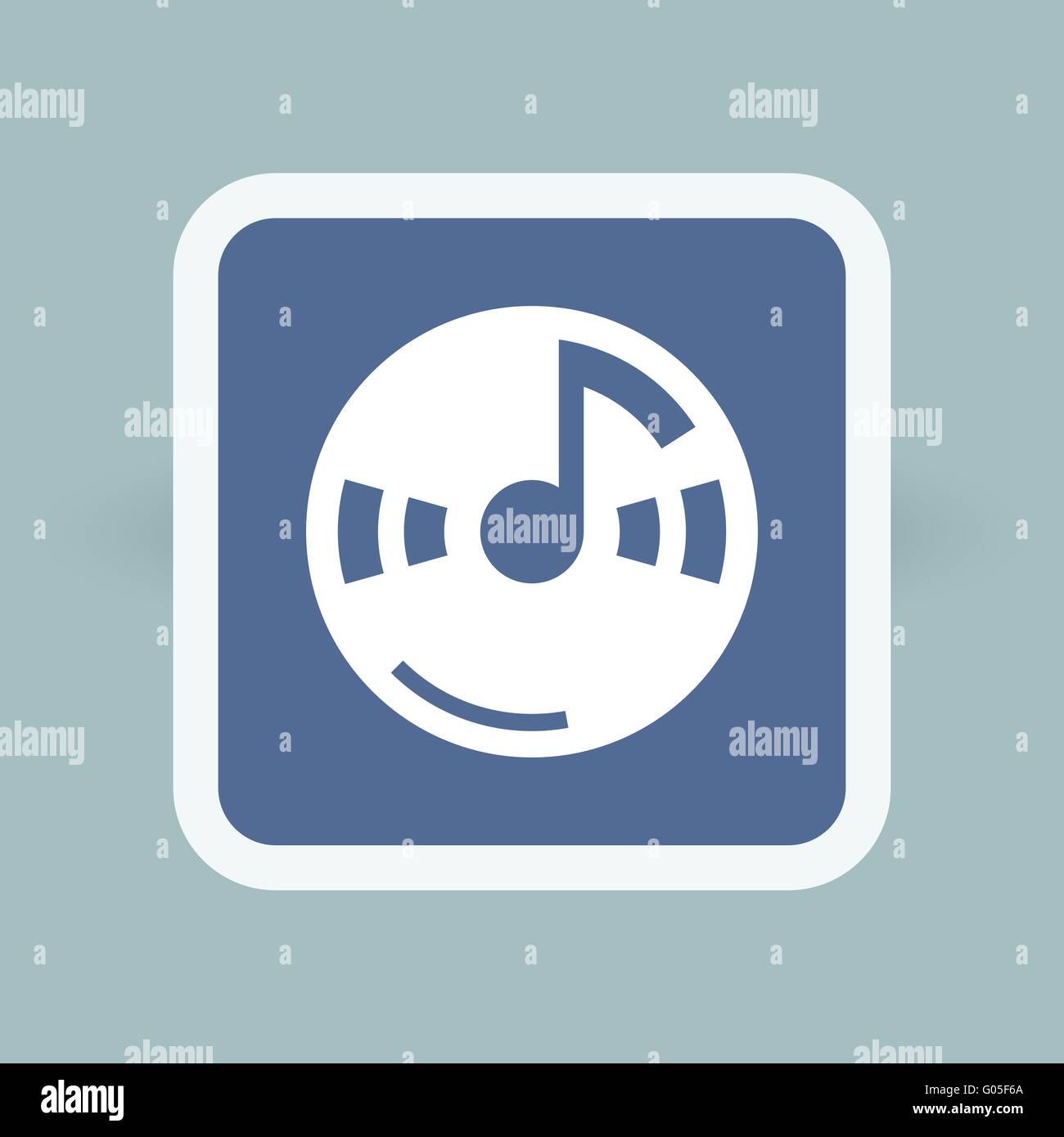 music note on cd icon Stock Vector Image & Art - Alamy