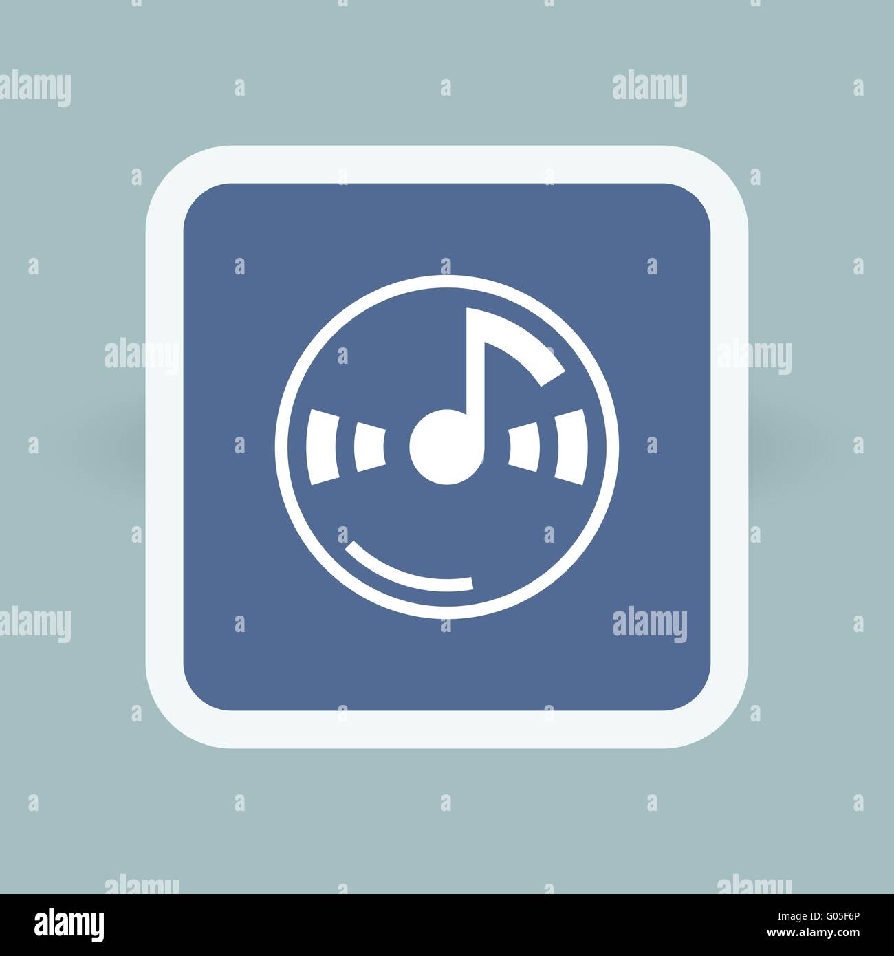 music note on cd icon Stock Vector Image & Art - Alamy