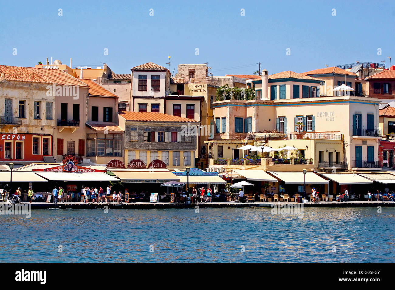 harbour of Canea Stock Photo - Alamy