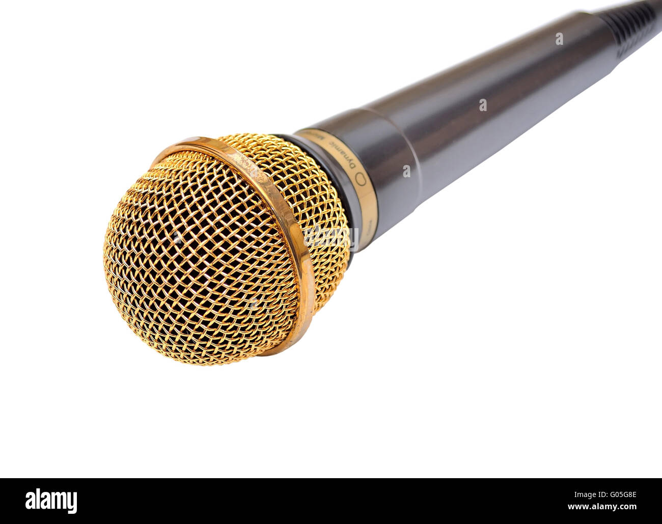 Gold microphone hi-res stock photography and images - Alamy