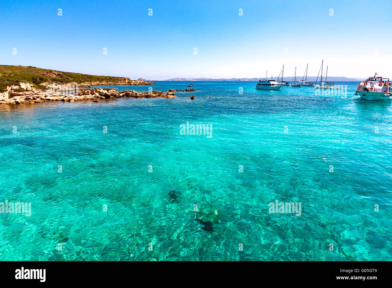 santa maria, cala, beach, isle, archipelago, la maddalena, island ...