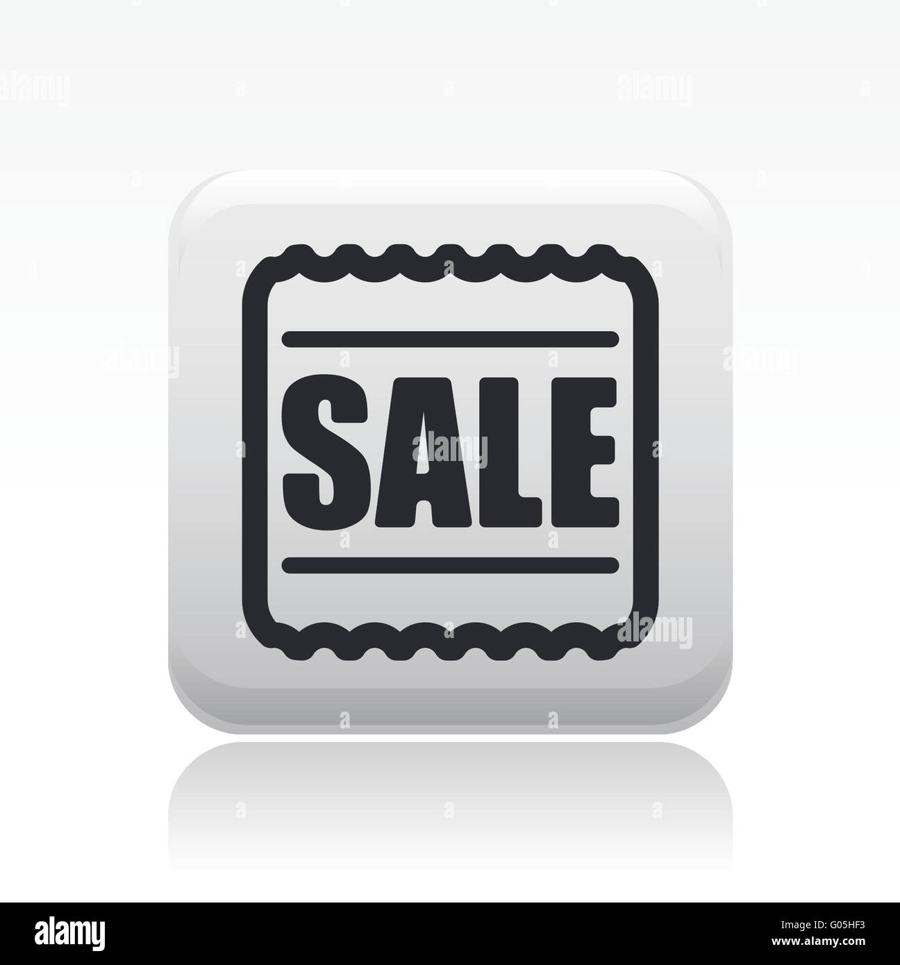 Vector illustration of single sale ticket icon Stock Photo - Alamy