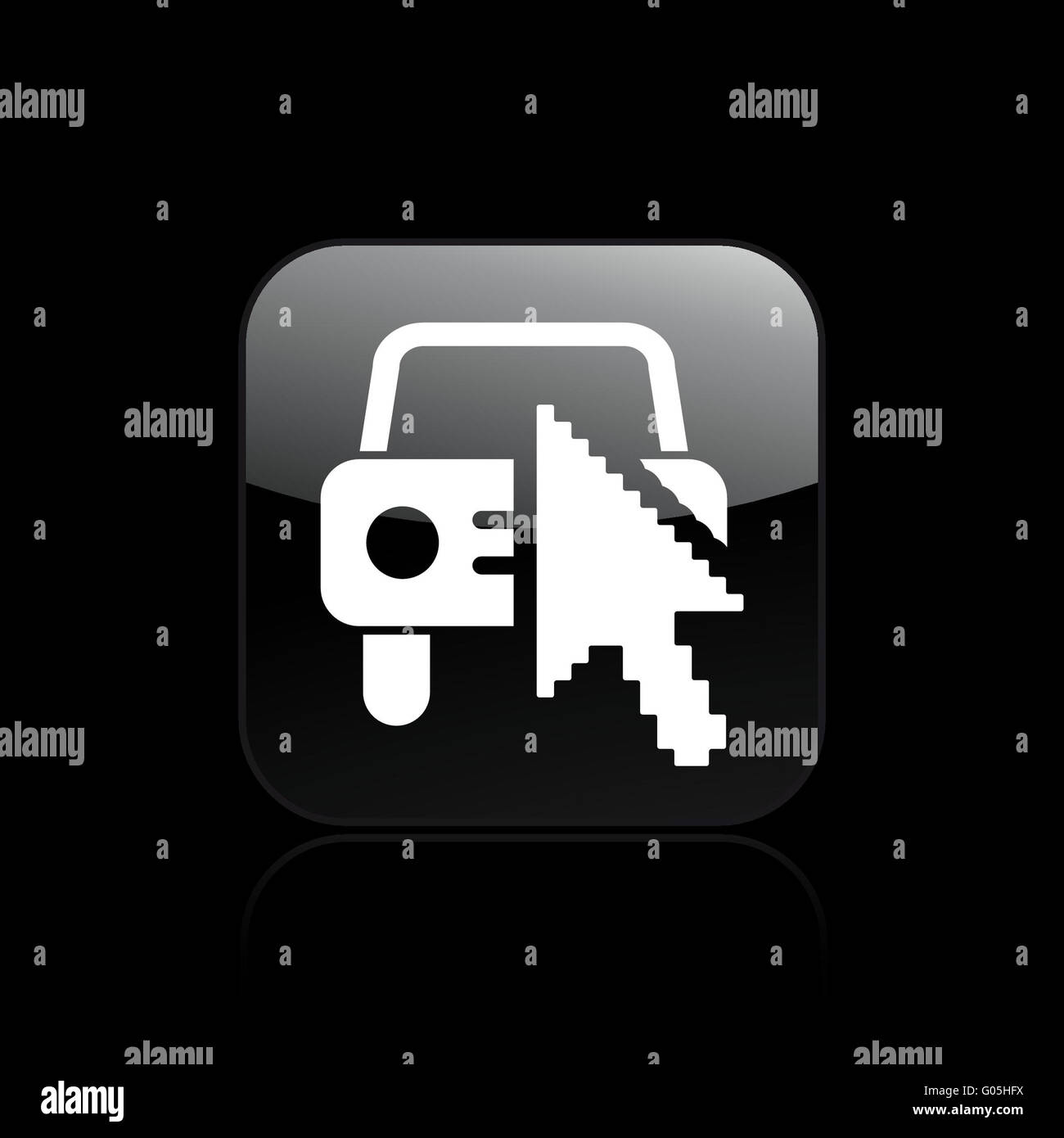 Vector illustration of single web car icon Stock Photo - Alamy