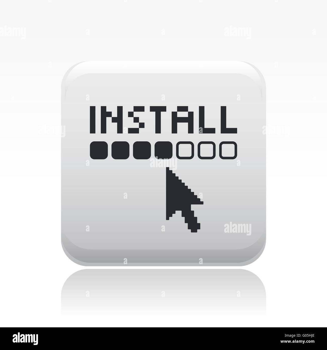 Vector illustration of single install icon Stock Photo - Alamy