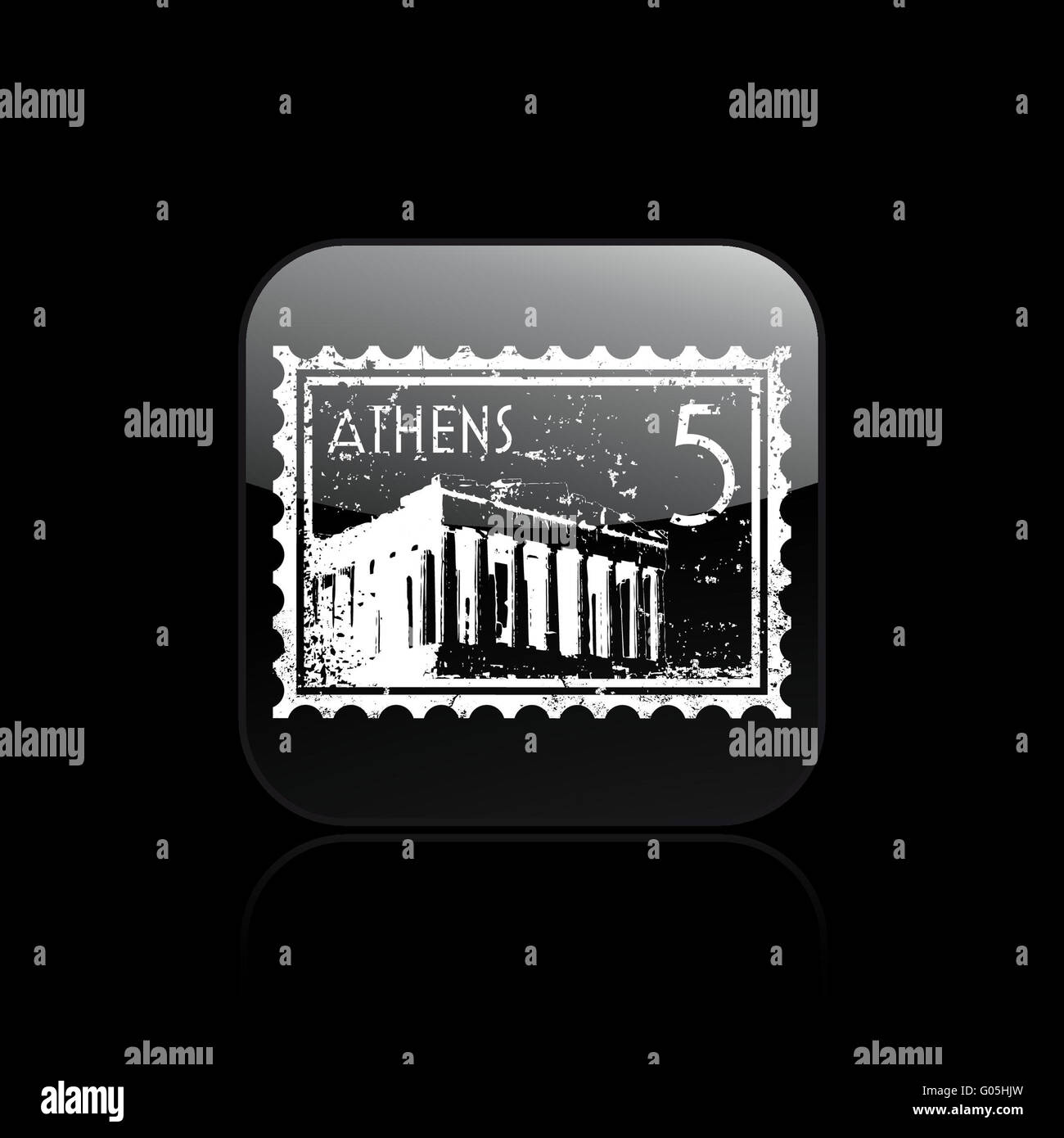 Vector illustration of single athens icon Stock Photo - Alamy