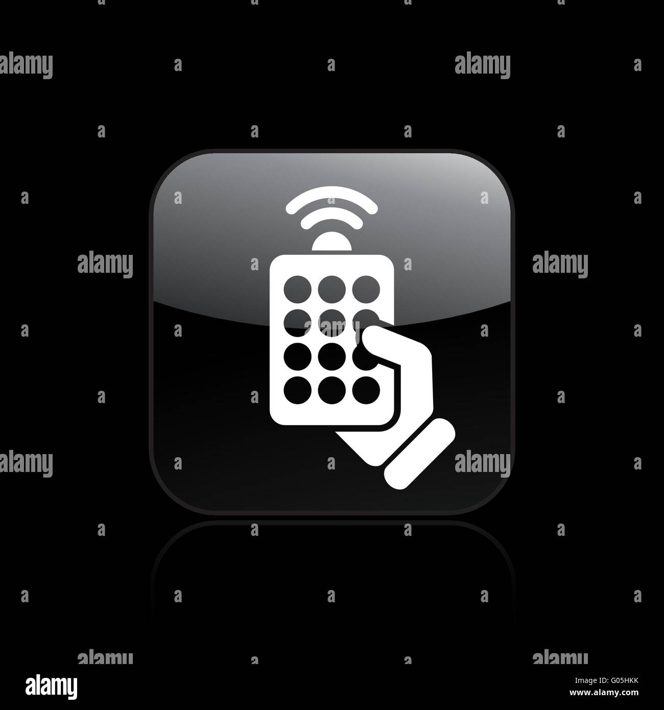 Vector illustration of single remote icon Stock Photo - Alamy