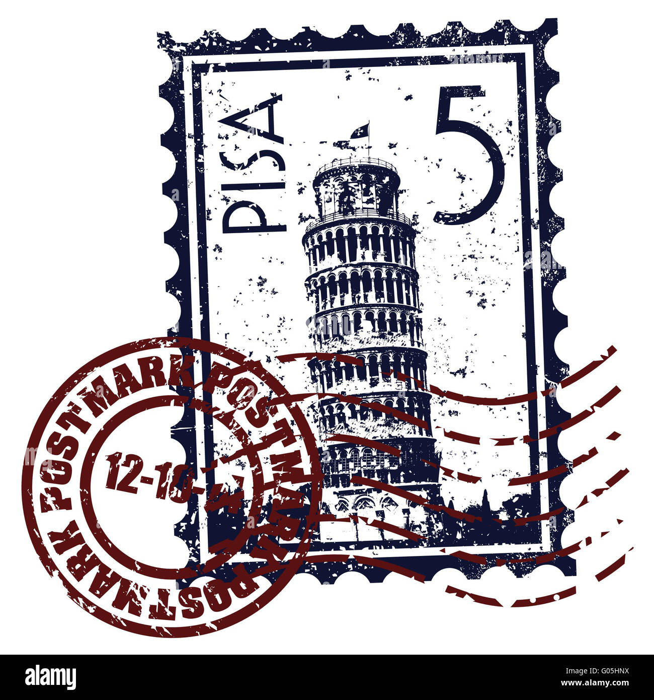 Vector illustration of single isolated Pisa icon Stock Photo - Alamy