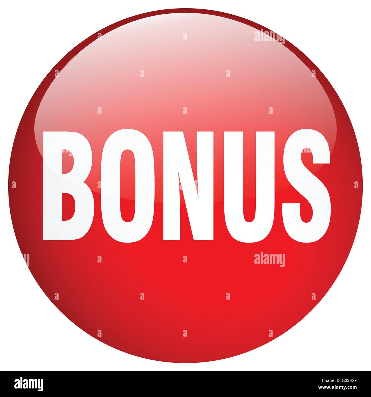 bonus red round gel isolated push button Stock Vector Image & Art - Alamy