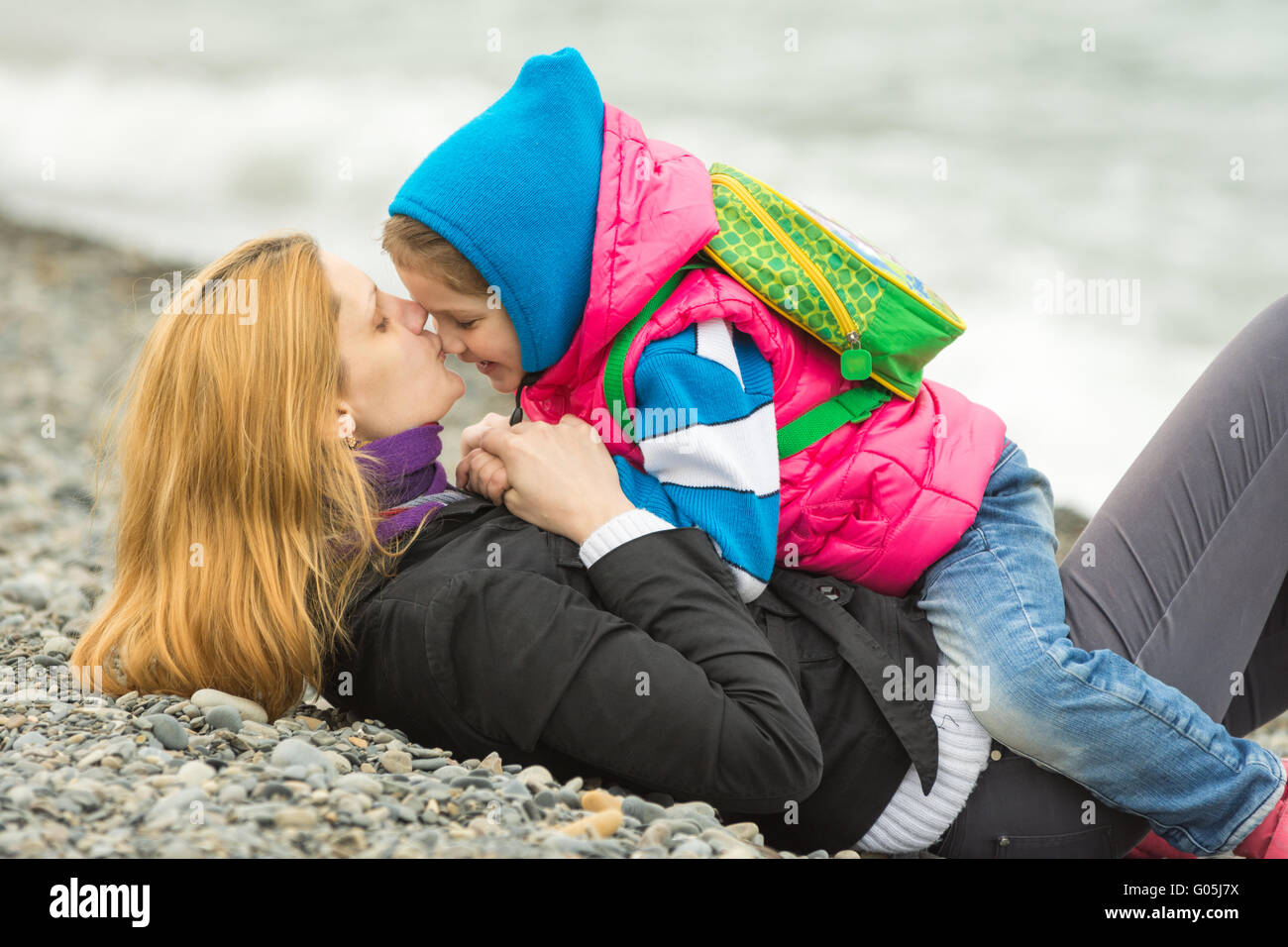 Daughter nose kissing hi-res stock photography and images - Alamy