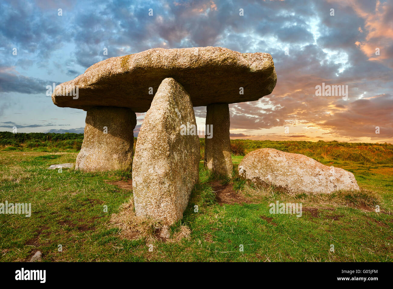 Megalithic portal tomb from the neolithic period hi-res stock ...