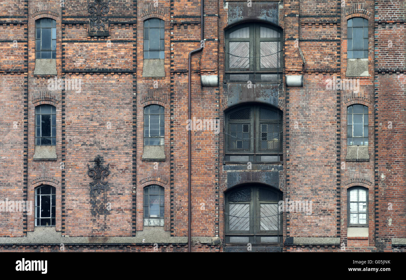 old storage buildings, facade Stock Photo - Alamy