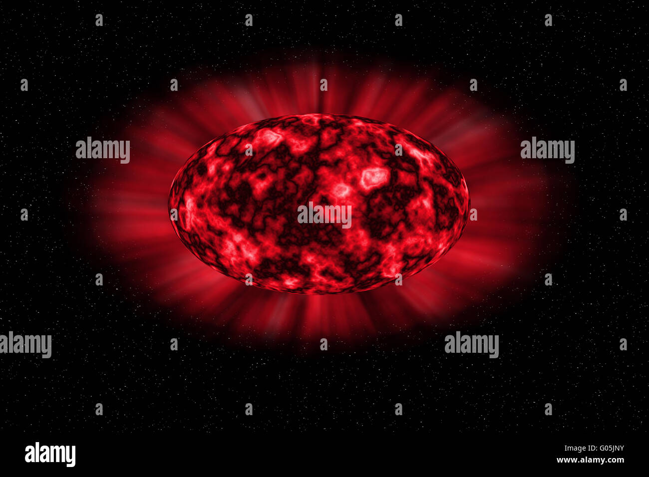 Red ellipse on the black background of space Stock Photo - Alamy