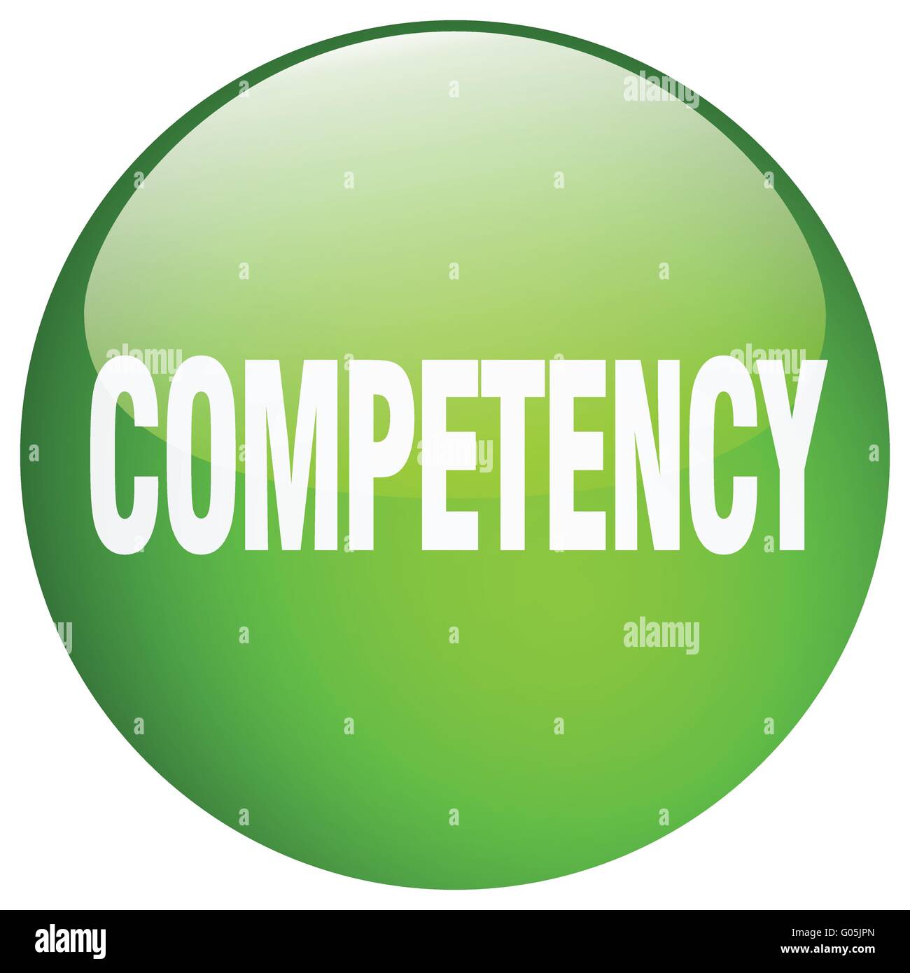 competency green round gel isolated push button Stock Vector Image ...