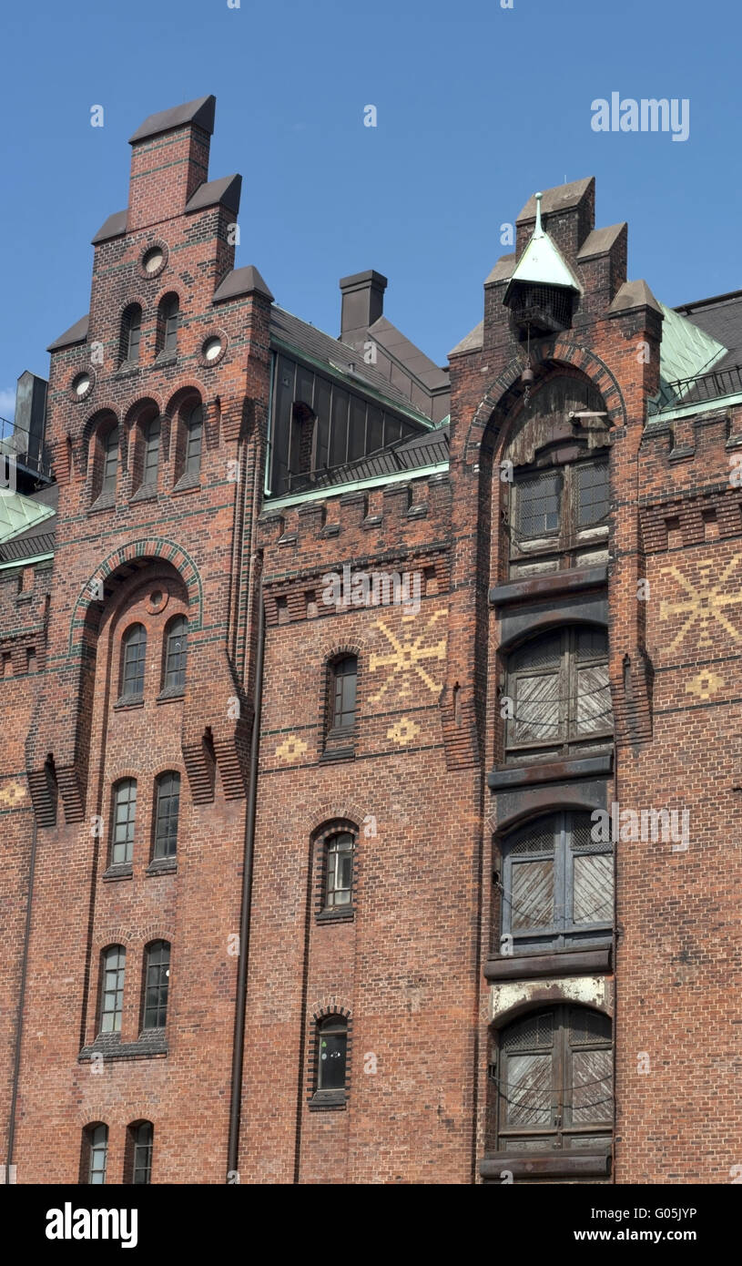 old storage buildings, facade 4 Stock Photo - Alamy