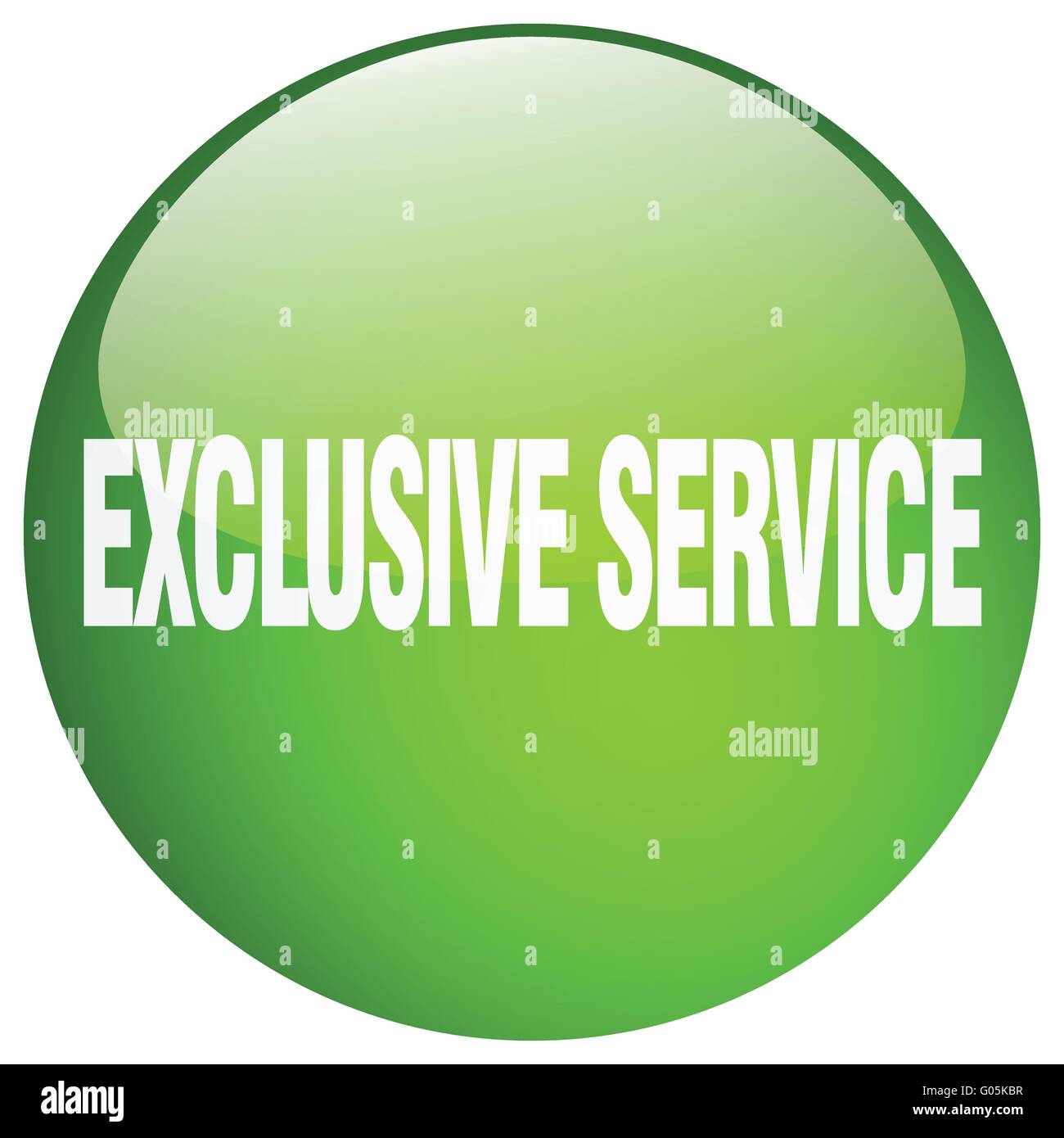 exclusive service green round gel isolated push button Stock Vector ...
