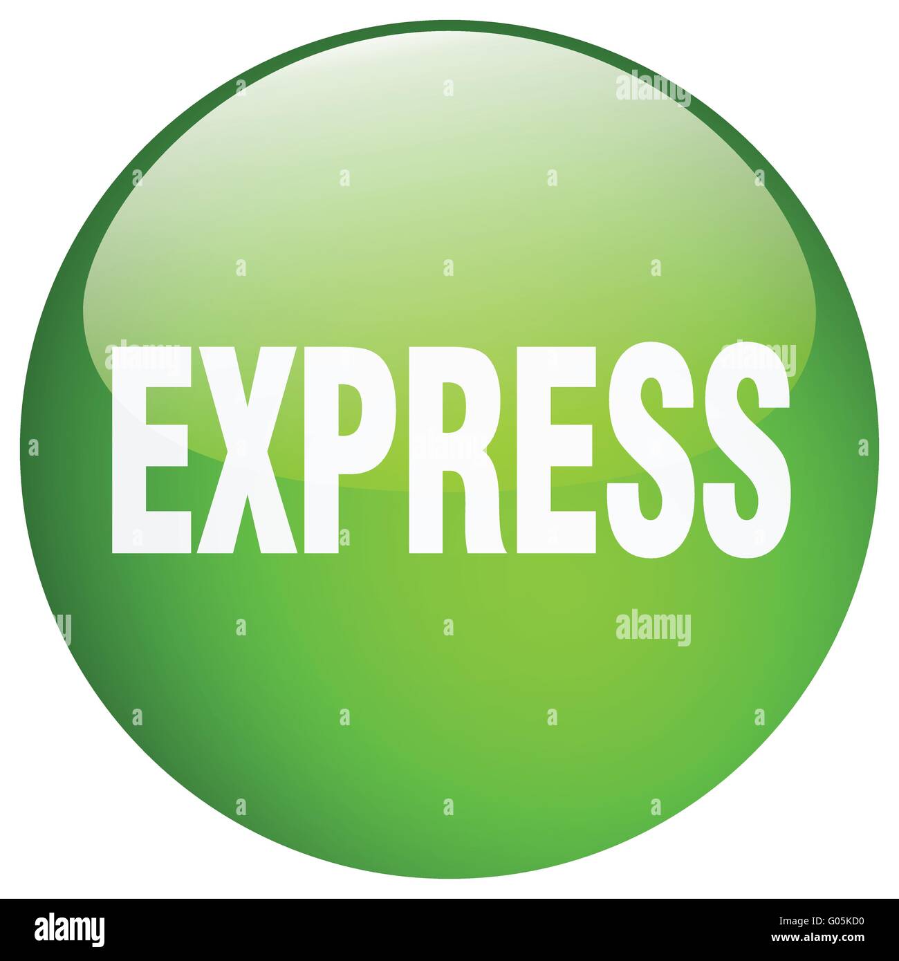 express green round gel isolated push button Stock Vector Image & Art ...