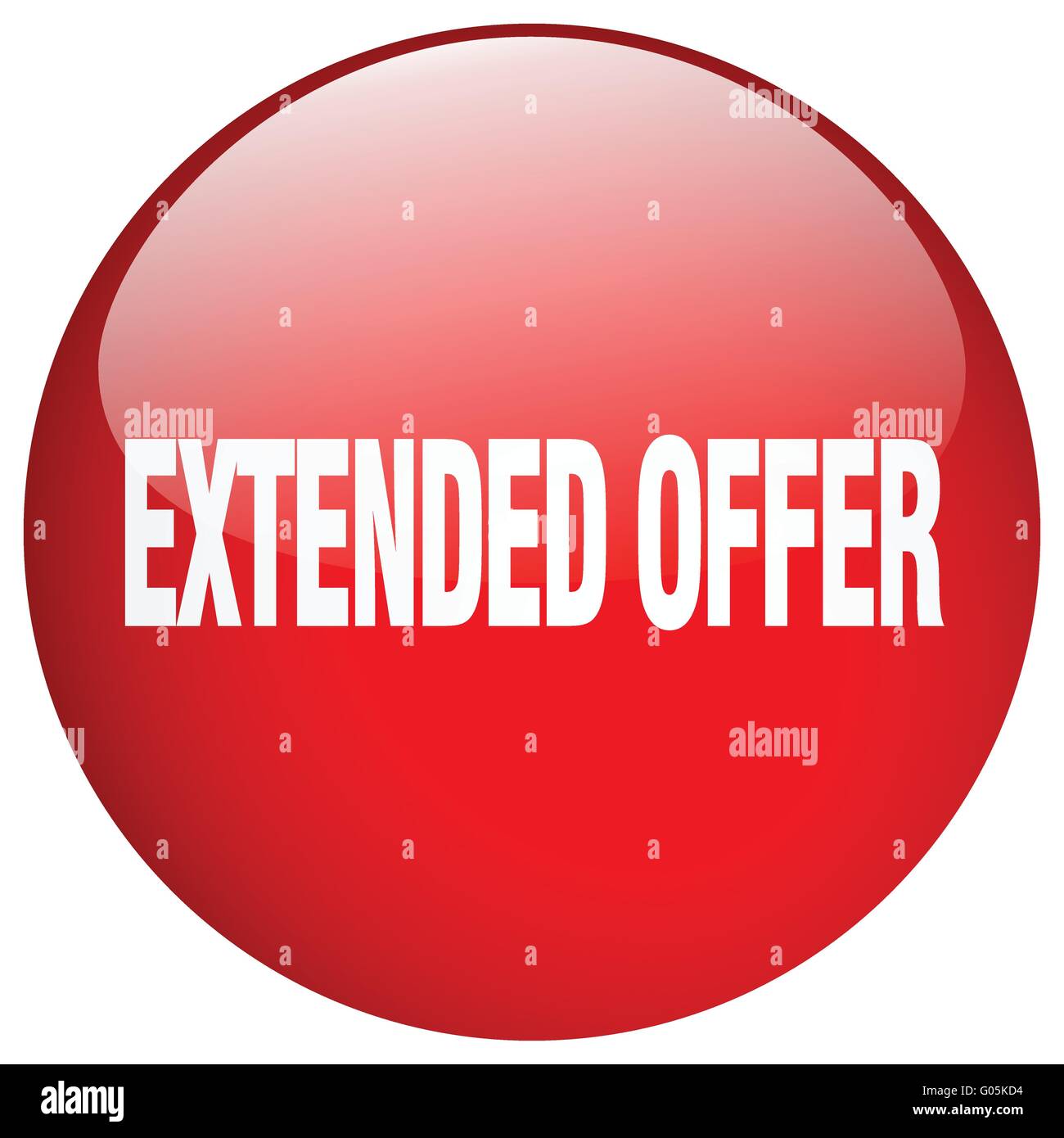 extended offer red round gel isolated push button Stock Vector Image ...