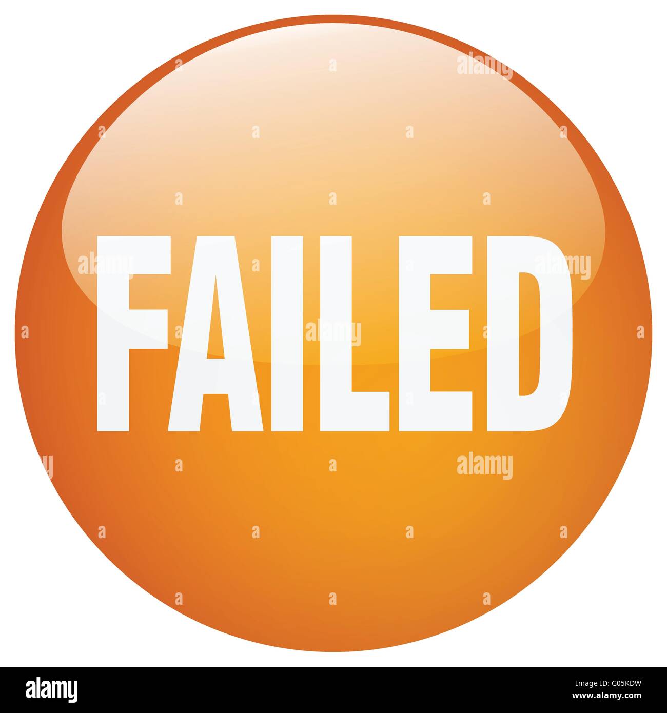 failed orange round gel isolated push button Stock Vector Image & Art - Alamy
