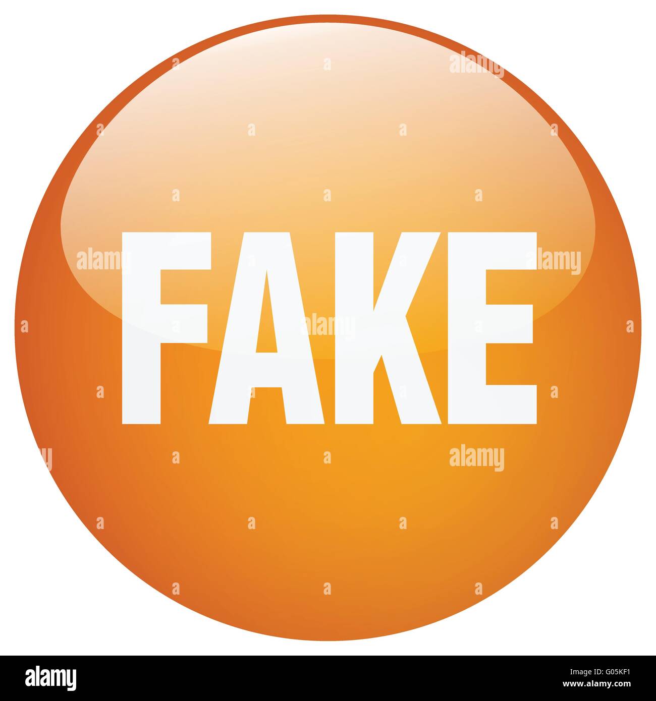 fake orange round gel isolated push button Stock Vector Image & Art - Alamy