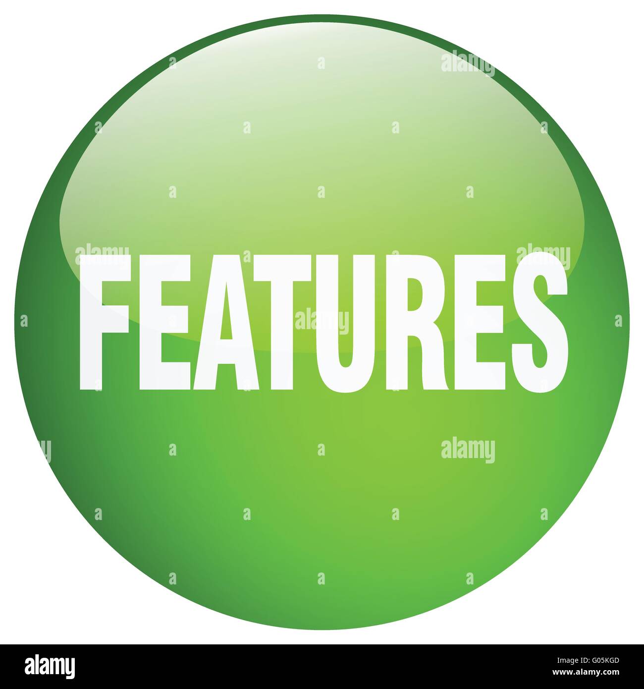 features green round gel isolated push button Stock Vector Image & Art ...