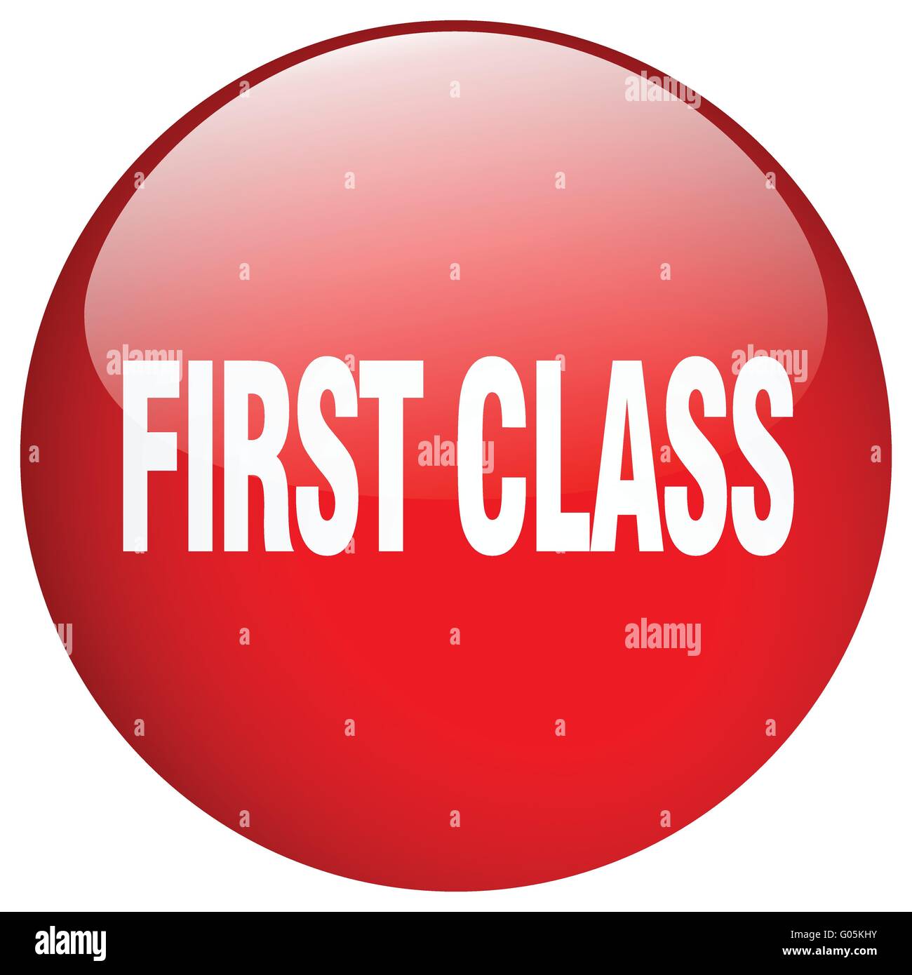 first class red round gel isolated push button Stock Vector Image & Art - Alamy
