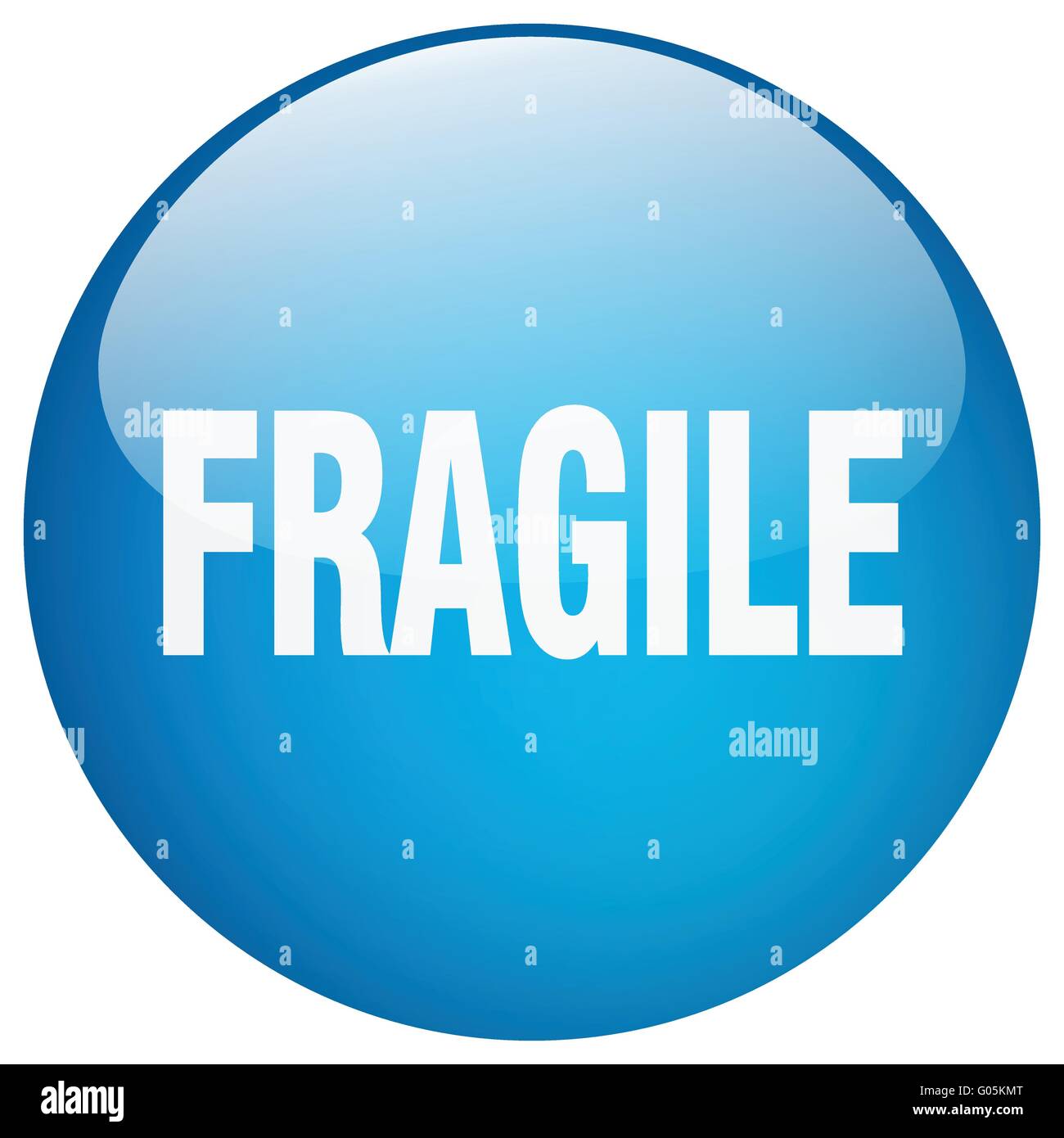 fragile blue round gel isolated push button Stock Vector Image & Art ...