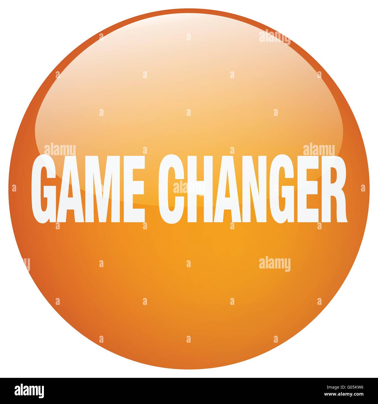 game changer orange round gel isolated push button Stock Vector Image ...