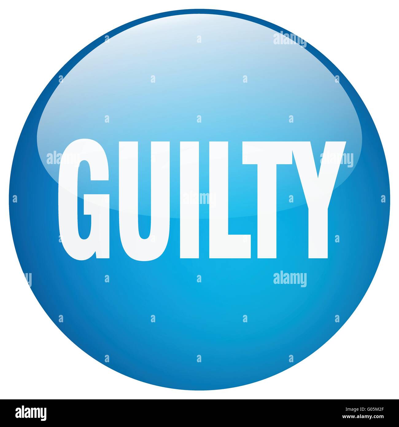 guilty blue round gel isolated push button Stock Vector Image & Art - Alamy