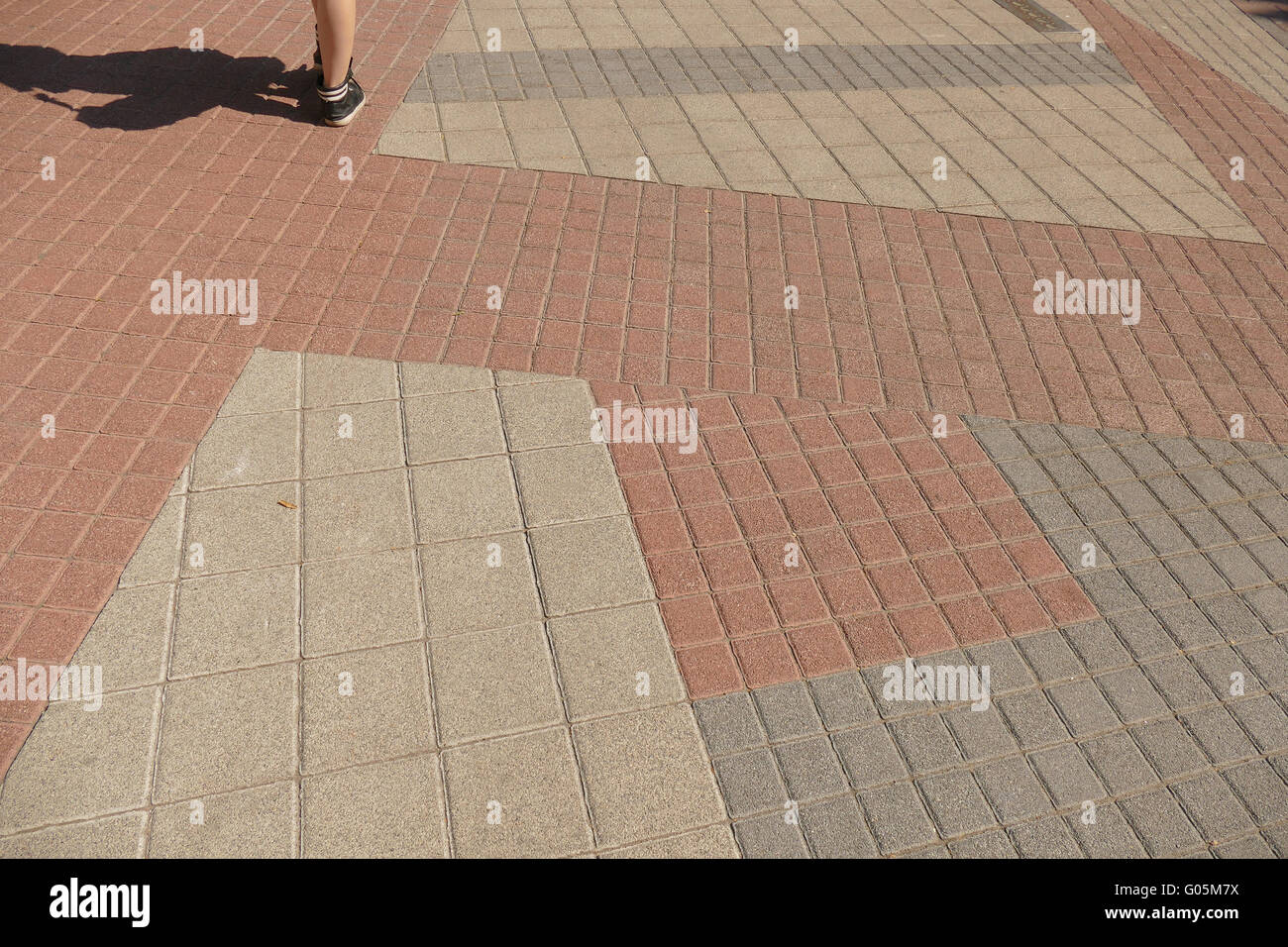 Sidewalk with ceramic tiles Stock Photo - Alamy
